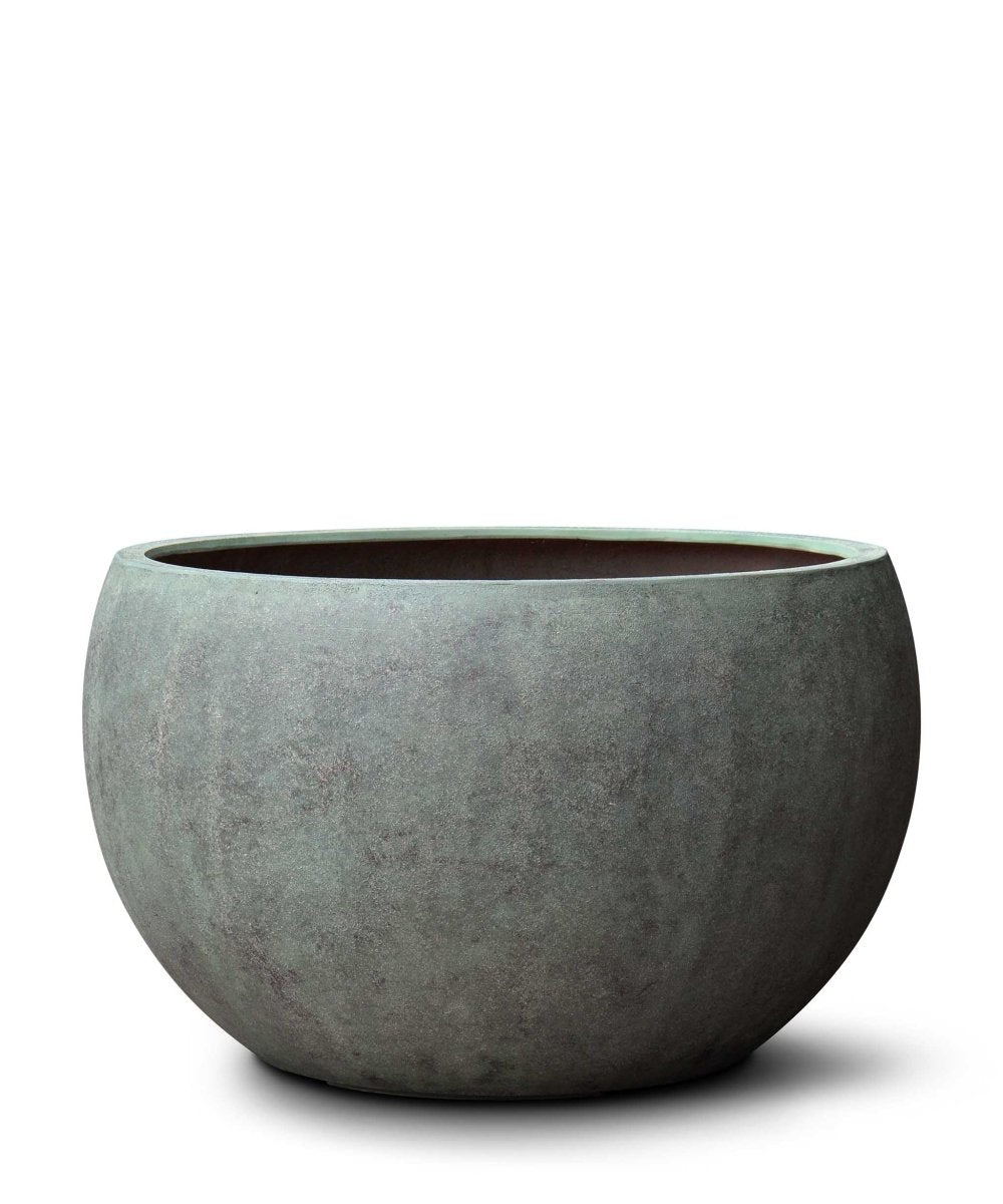 Pflanzkübel ESCHBACH Grand Bowl | Antique Stone Collection | Copper Green